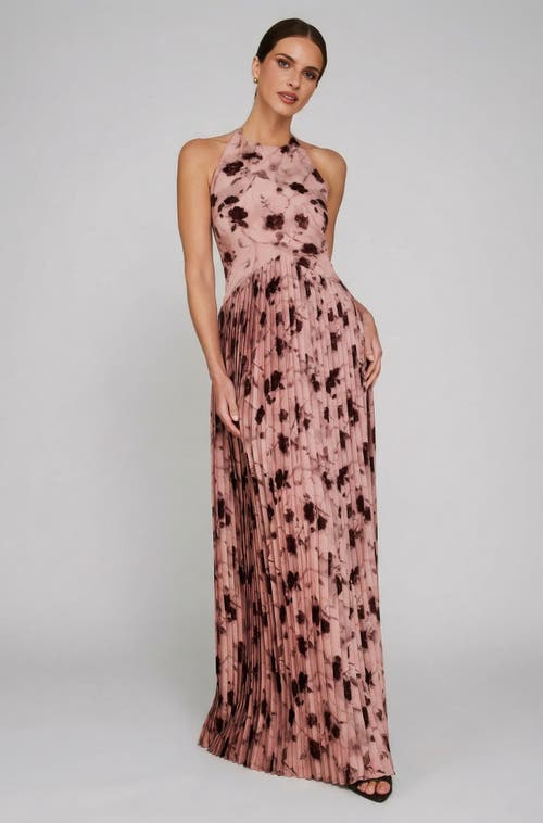 SIX STORIES Six Stories Floral Halterneck Pleated Maxi Dress